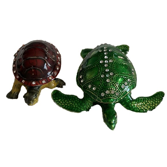 Unbranded | Other | Sea Turtles Trinket Box Metal Hinged ...